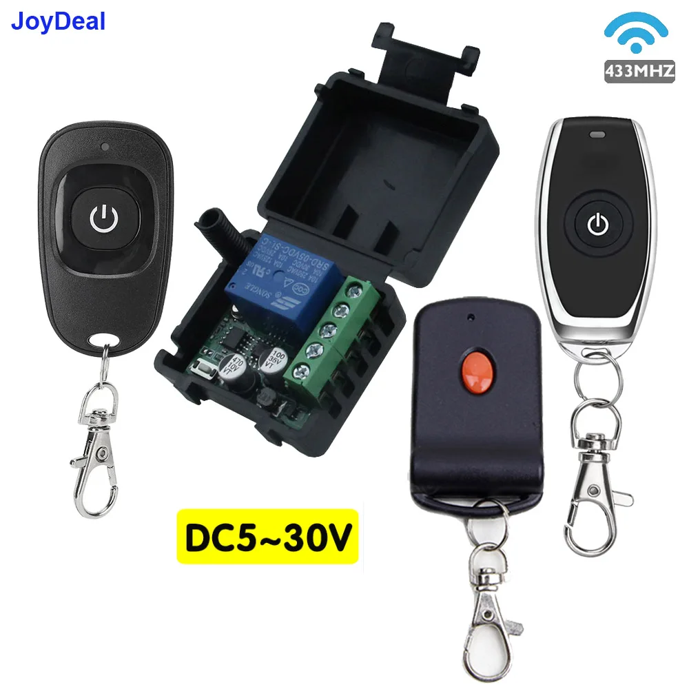 433Mhz-RF-Remote-Control-Wireless-Switch-DC-12V-24V-1CH-RF-Relay ...