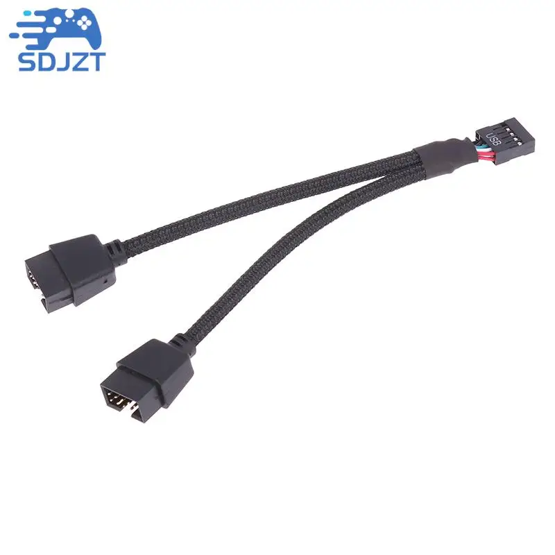 1Pc-Computer-Motherboard-USB-Extension-Cable-9-Pin-1-Female-To-2-Male-Y ...