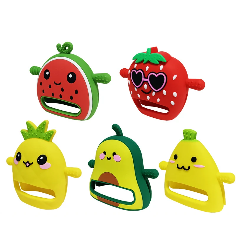 1Pcs-Baby-Silicone-Teether-Fruit-Grape-Strawberry-Shaped-Anti-drop ...