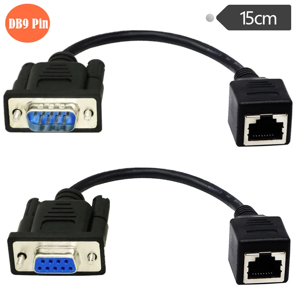 DB9-RS232-to-RJ45-Extender-DB9-9-Pin-Serial-Port-Female-Male-to-RJ45 ...