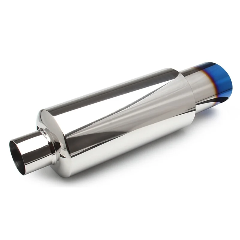 AT92-Universal Car Universal Exhaust Pipe Muffler 2 Inch In & 3 Inch ...