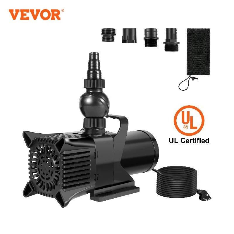 VEVOR Submersible Water Pump with 3 Nozzles 2100r/Min 20 FT Max Lift ...