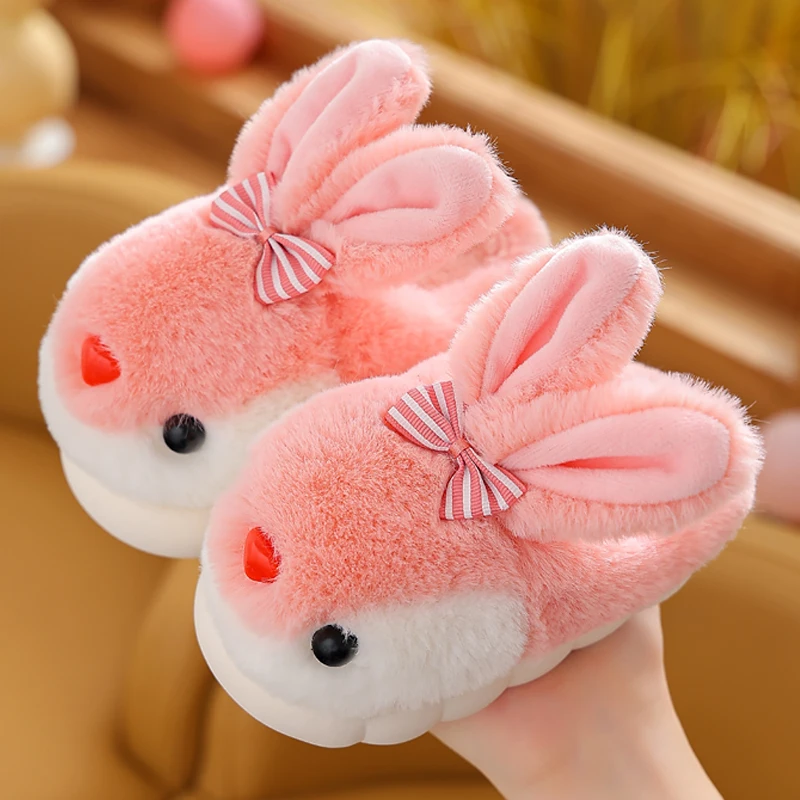 New-Winter-Children-s-Plush-Slippers-Girls-Boys-Mule-Kids-Slides-Cute ...