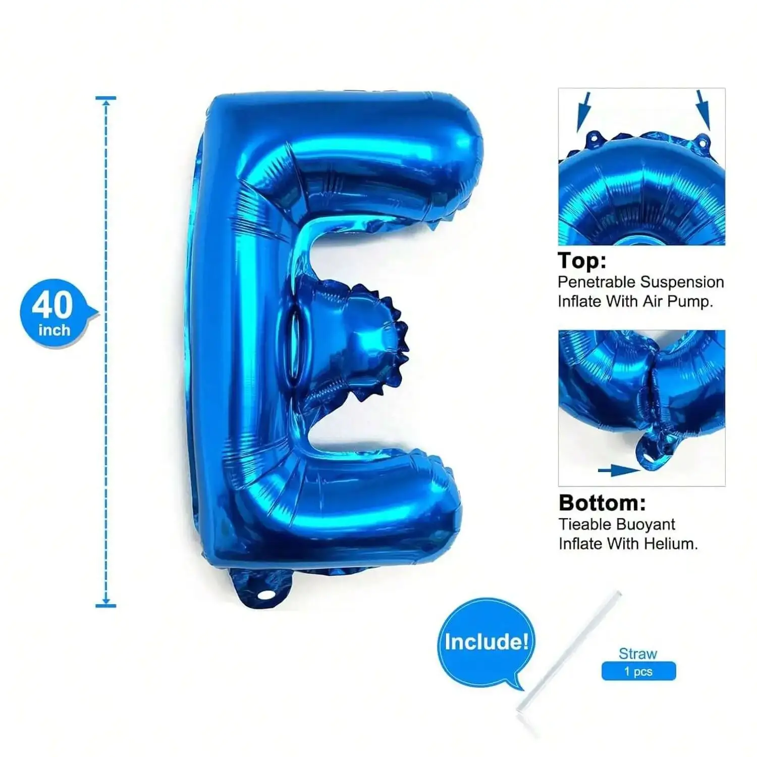 40-Inch-Large-Blue-Letter-Balloons-Big-Size-Jumbo-Mylar-Foil-Helium ...