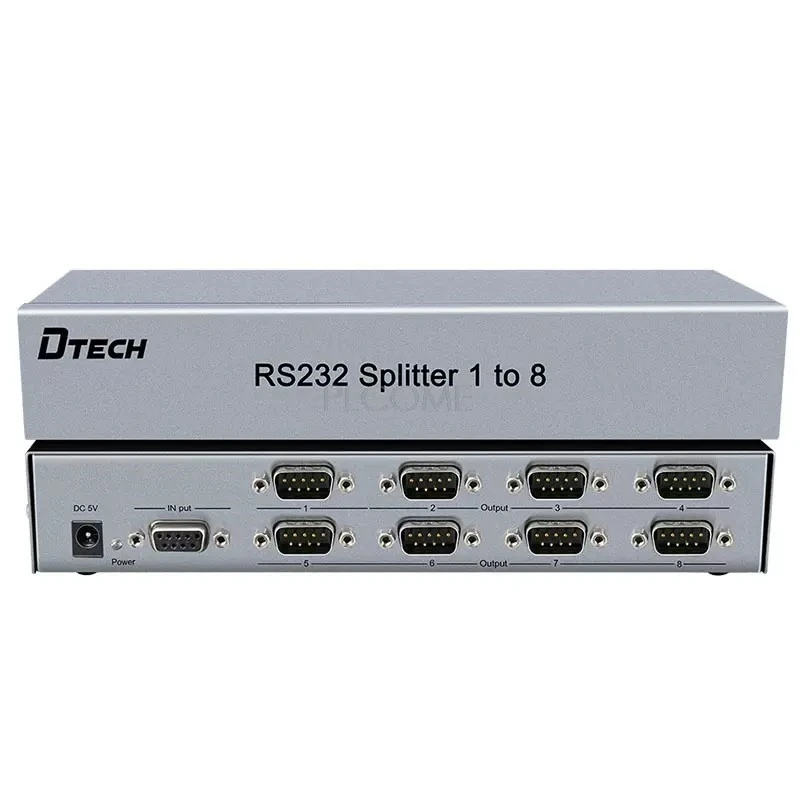 Industrial-8-Port-RS232-Serial-Port-Splitter-1x8-8x1-RS-232C-COM-DB9 ...