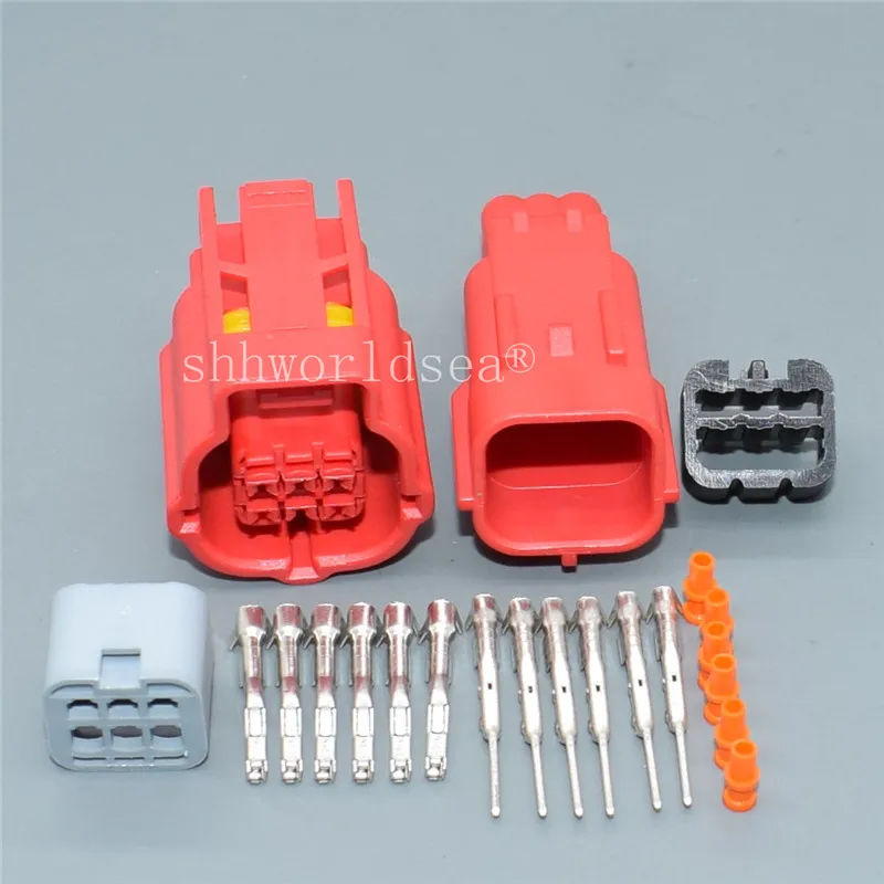 1Sets-Red-6-Pin-Male-Female-Car-OBD-Diagnostic-Plug-Auto-Universal ...