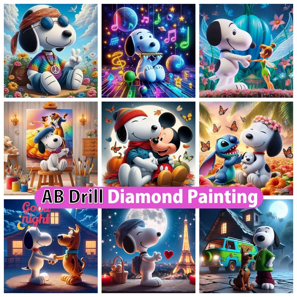Snoopy-and-Disney-Cartoon-DIY-Diamond-Painting-New-Arrivals-5D-Full ...