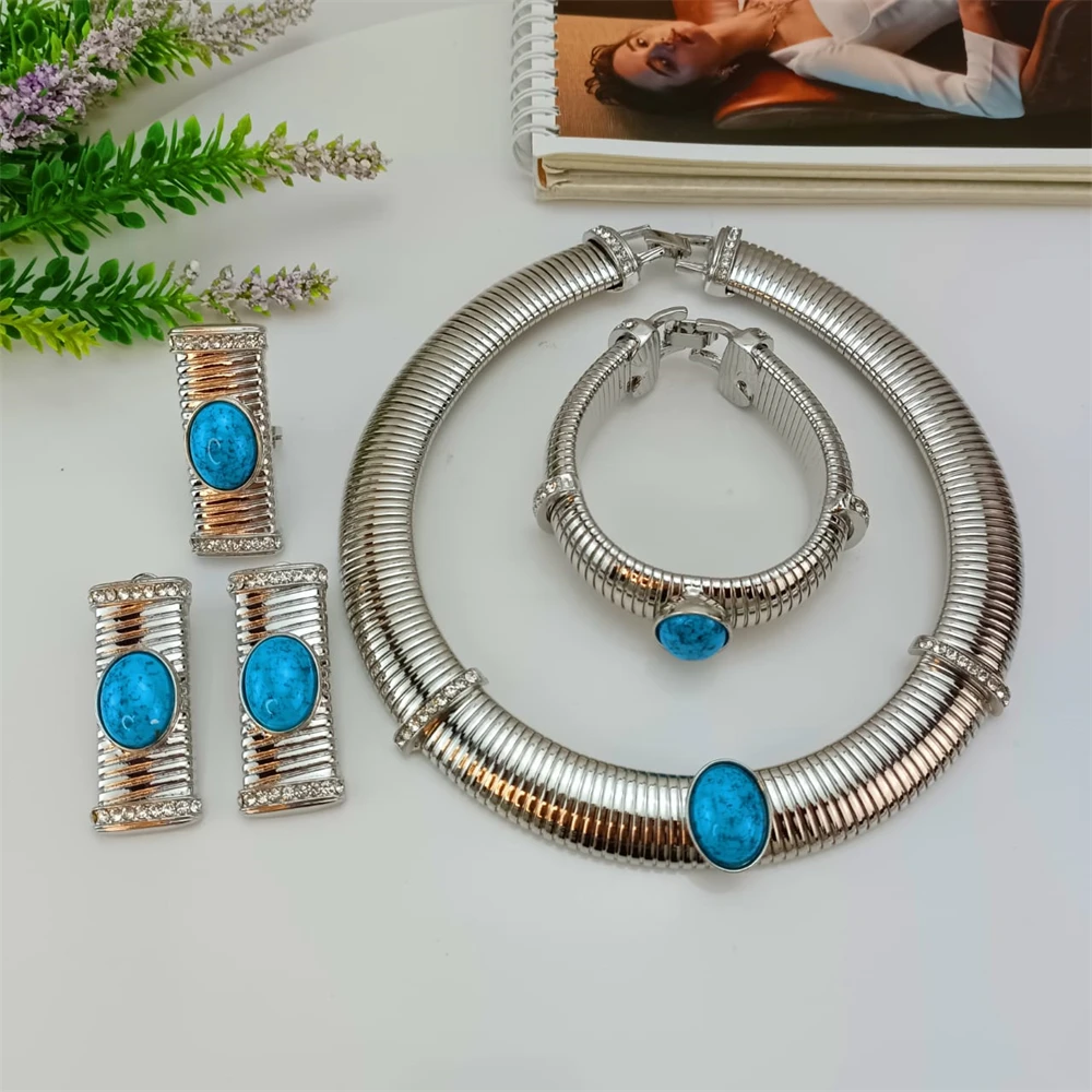 EMMA-Simple-Style-Luxury-Dubai-Nigeria-Wedding-Silver-Color-Jewelry ...