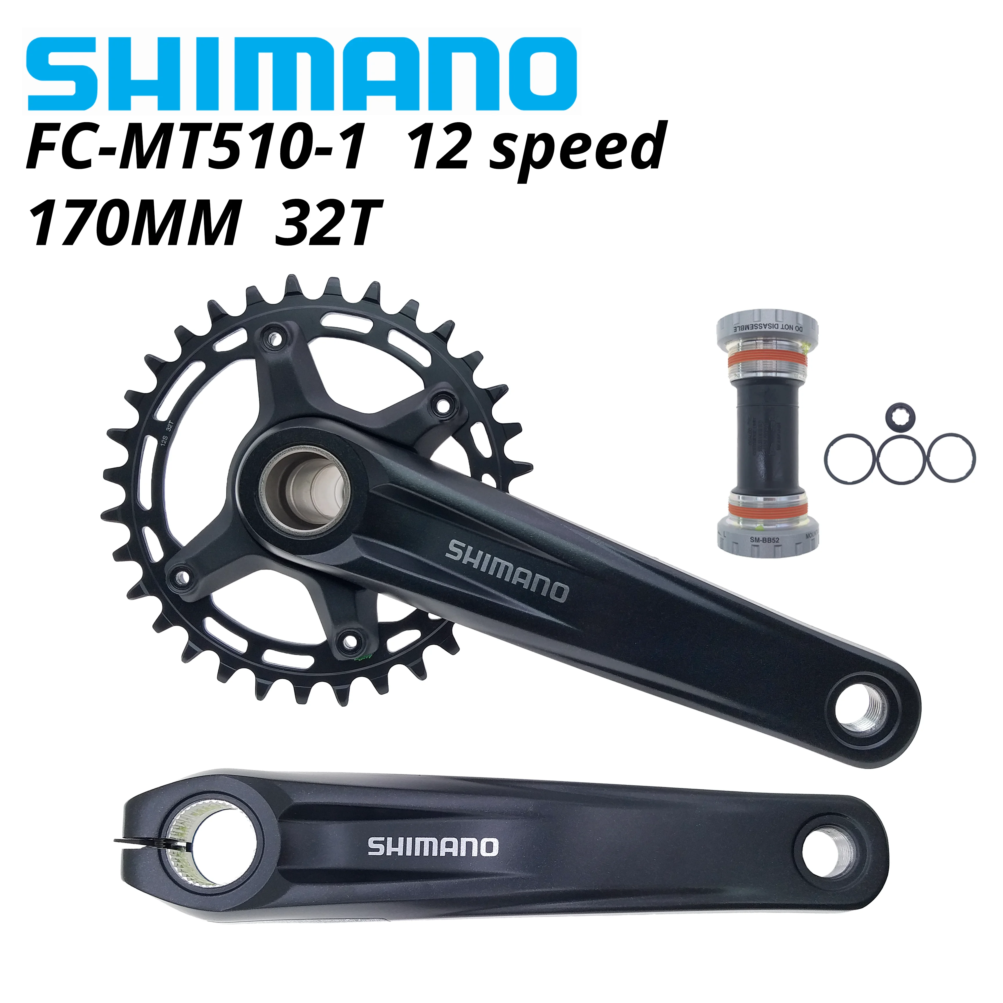 Shimano Deore M6100 Serie Fc-m510 12 Speed 170mm 175mm 32t 12s Front Chainring Crankset 12v ...
