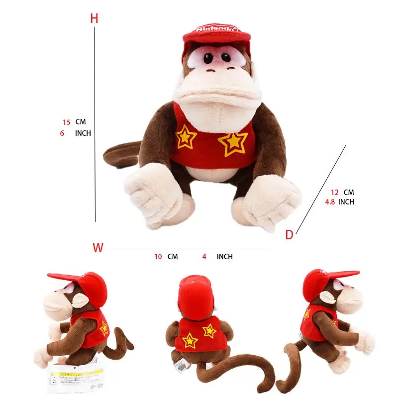 Penguin King Super Mario Bros Plush Toys Boo Shy Guy Diddy Kong Stuffed ...