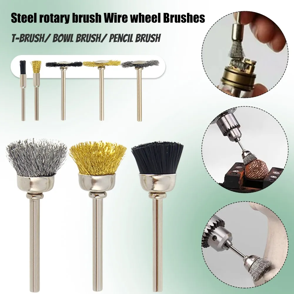 9Pcs-Wire-Brush-Mini-Brass-Steel-Wire-Brush-And-Corrosion-Removal ...
