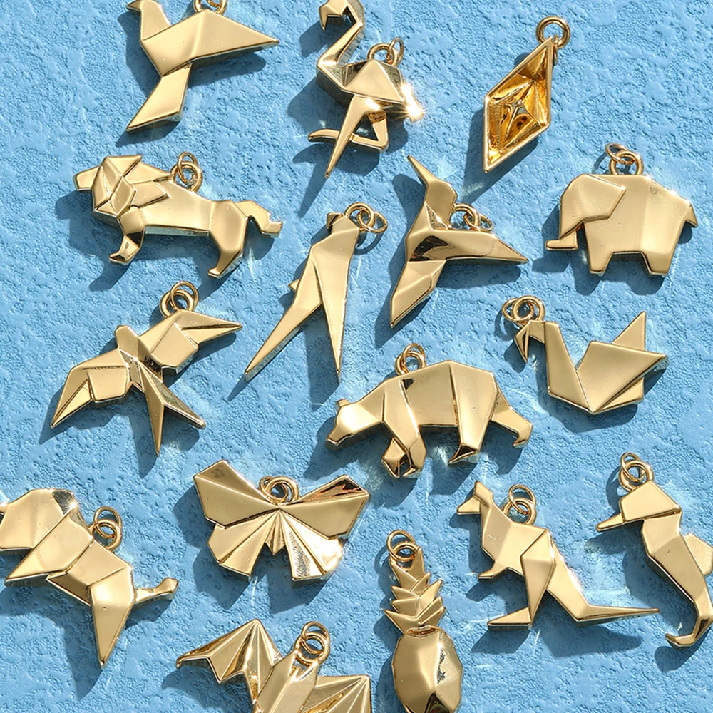 Origami-Bird-Lion-Dog-Dove-Elephant-Butterfly-Charms-for-Jewelry-Making ...