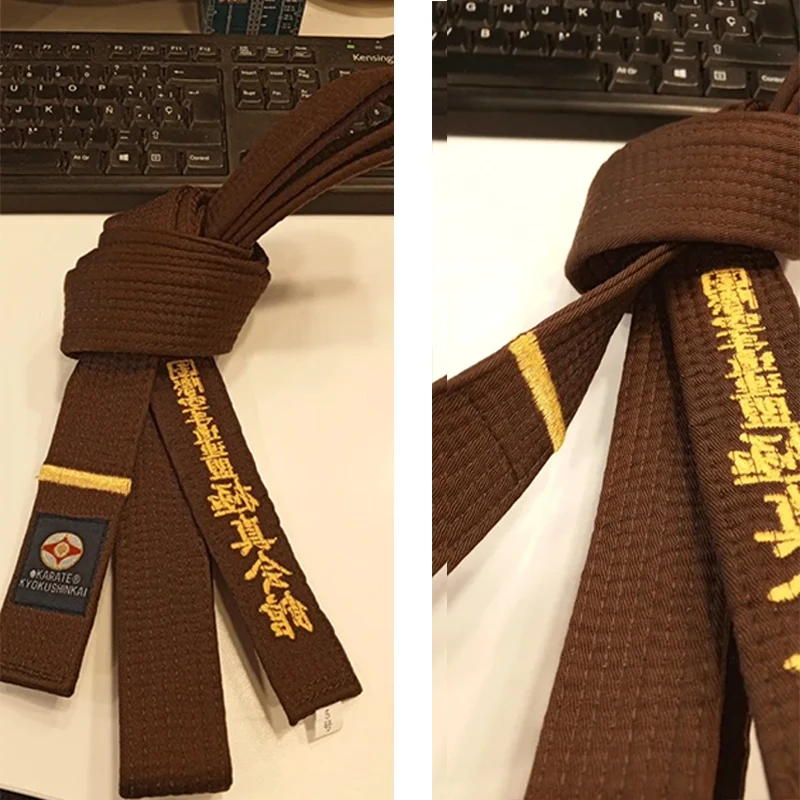Quente-profissional-uma-listra-kyokushin-kai-karat-cintos-de-bordar-de ...