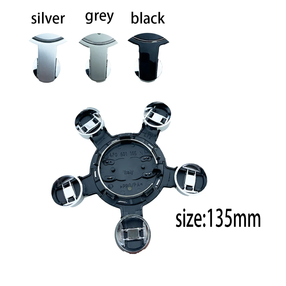 4pcs 135mm Car Styling Wheel Center Cap Hub Covers Badge 4F0601165 ...