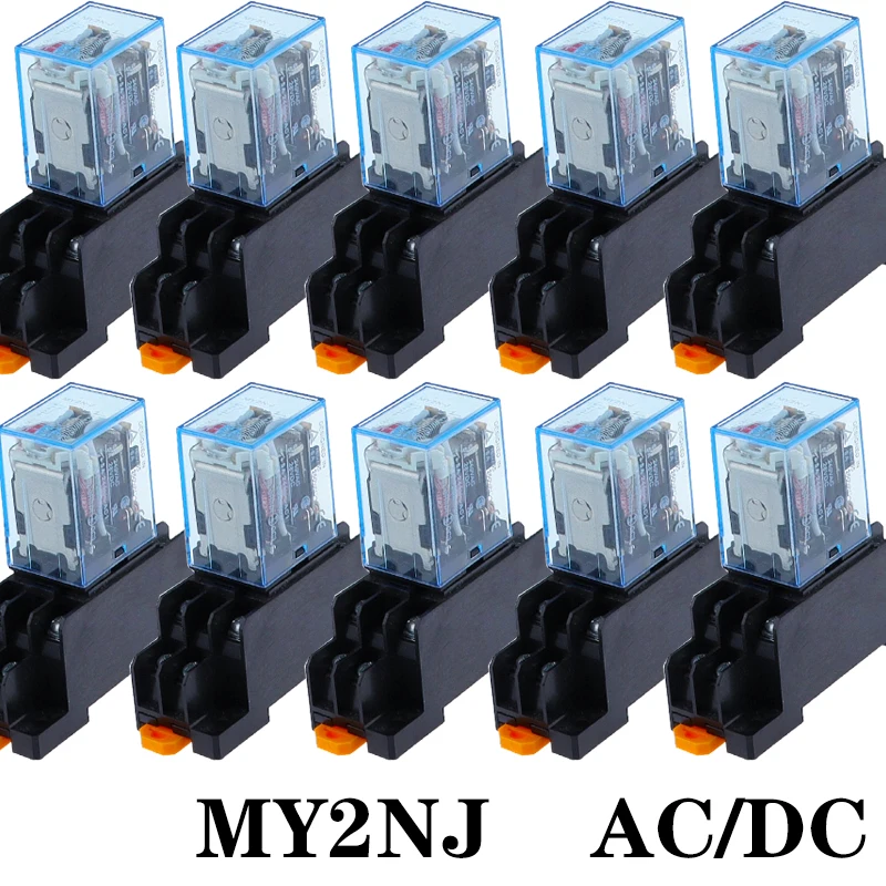 10pcs-MY2P-HH52P-MY2NJ-12V-24V-DC-110V-220V-AC-coil-general-purpose ...