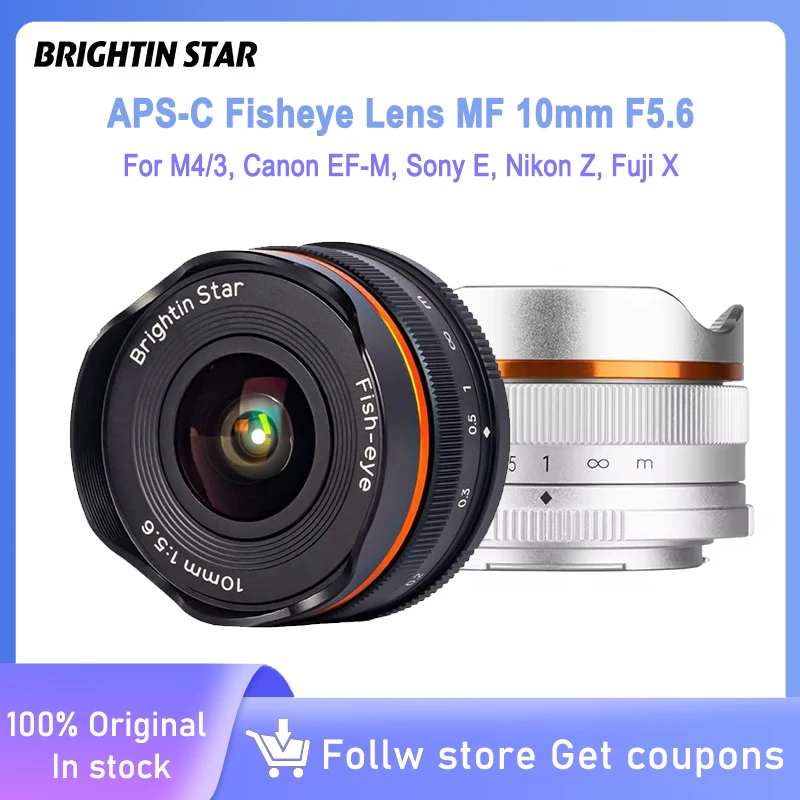 Brightin Star 10mm F5.6 Fisheye Wide Angle APS-C Camera Lens Manual ...