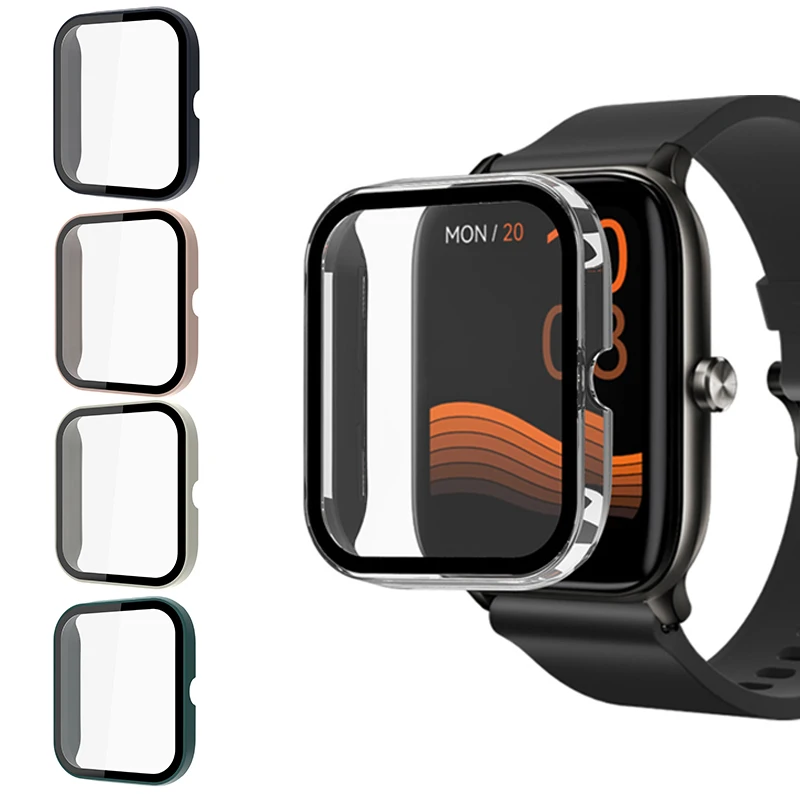 Hard-Edge-Shell-Screen-Glass-Protector-Film-Smartwatch-Case-Frame-For ...