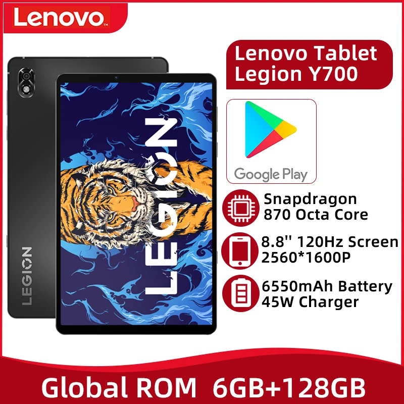 Lenovo Legion Y700 Tablet Jogos 8gb 128gb Snapdragon 870 Octa Núcleo ...