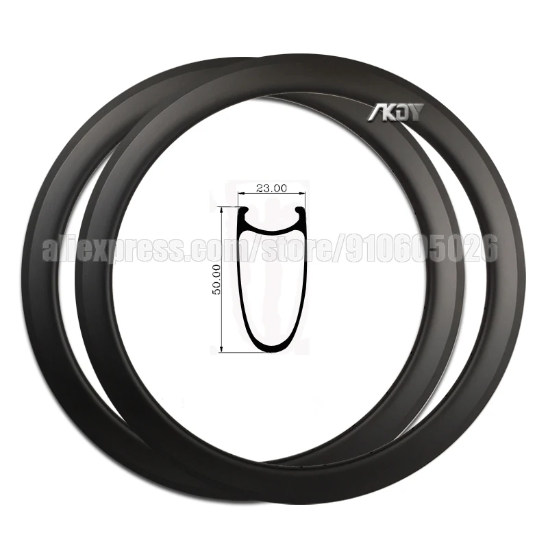 Carbon-Rim-650c-Clincher-50mm-Height-23mm-Width-Road-Bike-Rim-582mm-C ...