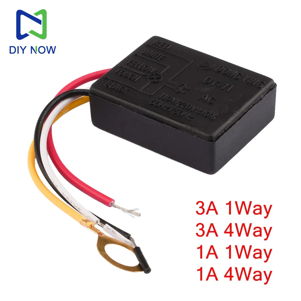 AC 100-240V 1/3A 1/4 Way Touch Sensor Switch Control Module Desk Lamp ...