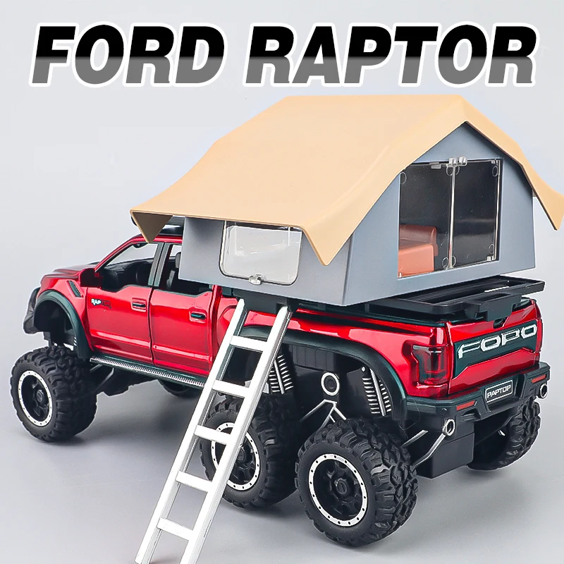 1-28-Ford-Raptor-F150-Alloy-RV-Caravan-Car-Model-Diecasts-Off-road ...