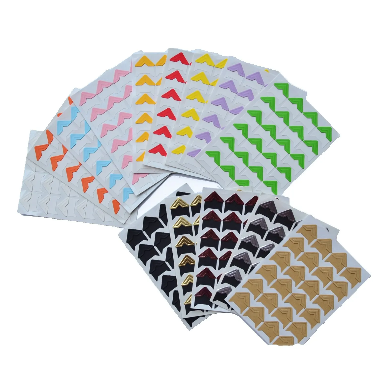 17 colors Cartoon Cute Photo Corner Stickers For DIY Baby Photo Album ...