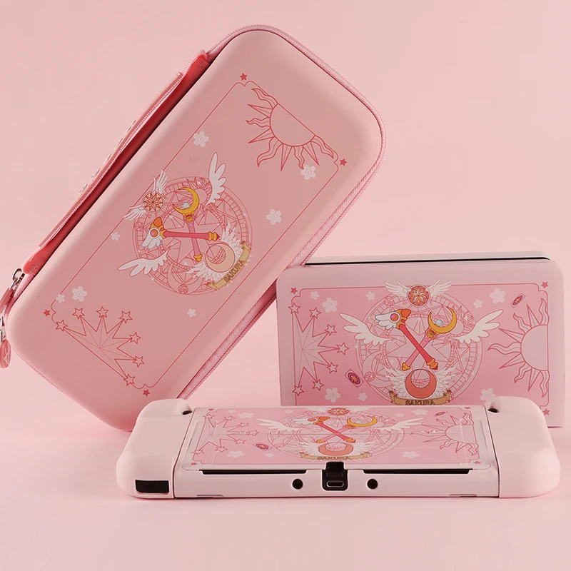 NS-Switch-Oled-Gaming-Accessories-Sakura-Pink-Protection-Case-Funda-for ...