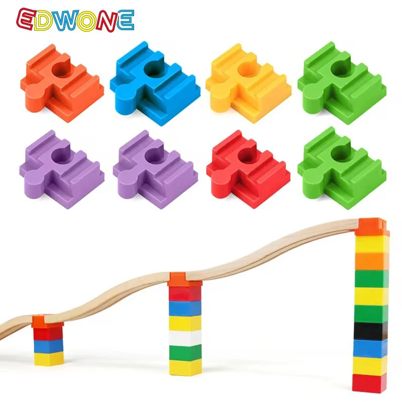 5-10PCS-Wooden-Train-Track-Accessories-Plastic-Building-Blocks-Adapters ...