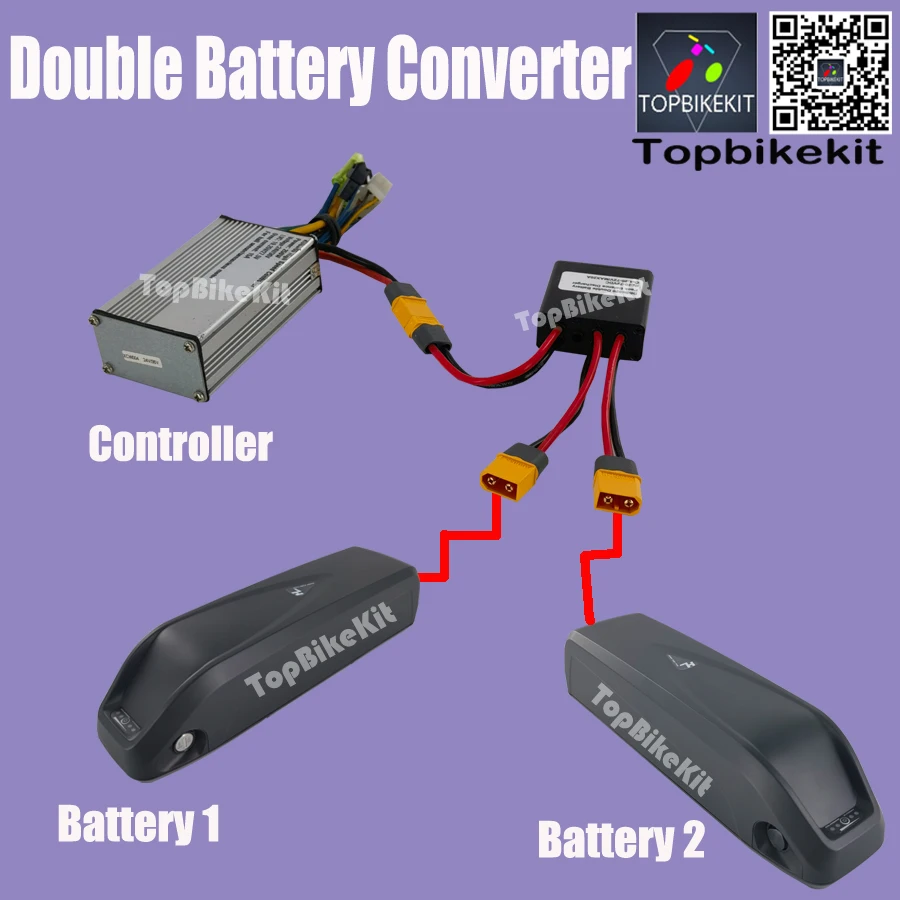 Ebike-20A-Dual-Battery-Discharge-Converter-Connection-Adapter-20V-72V ...