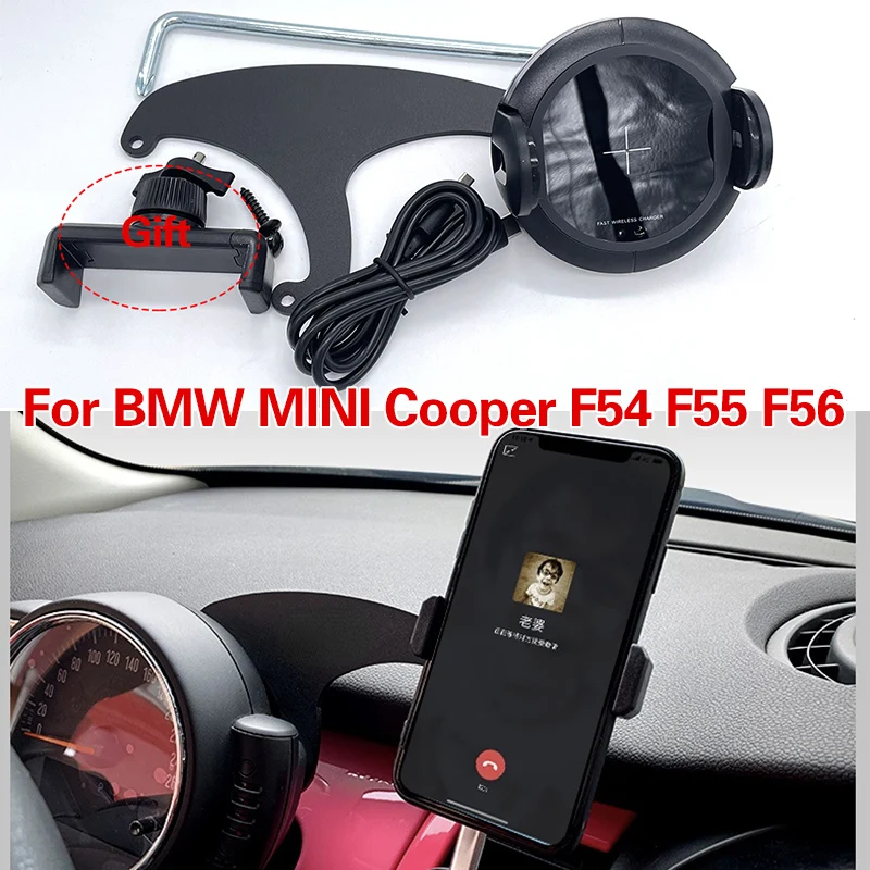 Wireless-Charging-Phone-Holder-for-BMW-MINI-Cooper-S-ONE-Clubman-F54 ...
