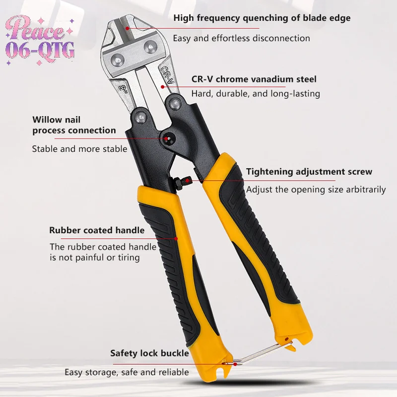 New Bolt Cutter 8", Chain Lock Cutter Heavy Duty For Locks Screw Cutter ...