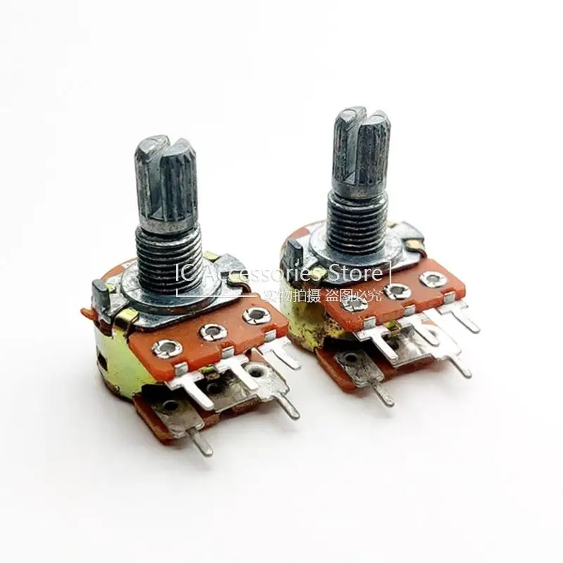 5PCS-WH148-Type-Single-Potentiometer-With-Switch-5Pin-B10K-B20K-B50K ...