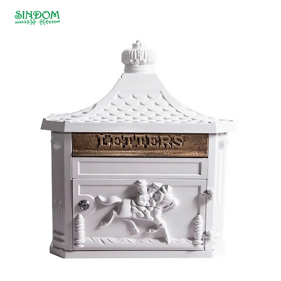 Wall Mounted Aluminum Mailbox – Lockable Weatherproof Outdoor Mail Box ...