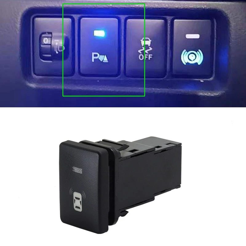 Botón de interruptor de Radar de estacionamiento para coche, luz LED ...