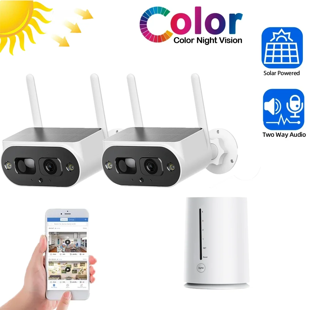 4MP-Solar-Camera-System-Outdoor-with-8000mAh-Battery-Solar-Panel-PIR ...