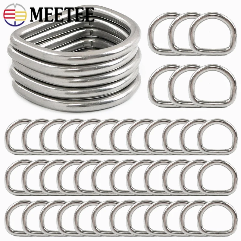 5/10Pcs 304 Stainless Steel D Ring Buckle for Bag Strap Dog Collar ...
