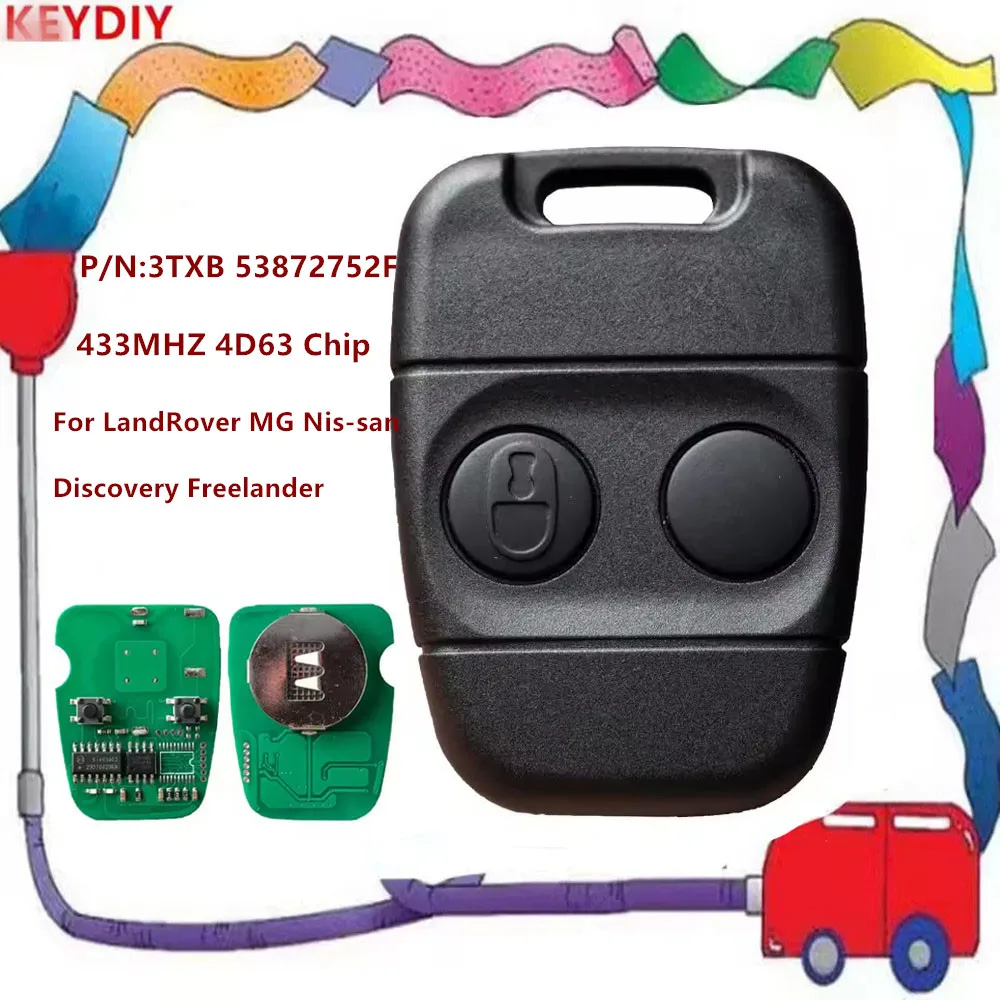 KEYDIY 3TXB 53872752F 2 Button 433Mhz ASK Auto Smart Key Fob For ...