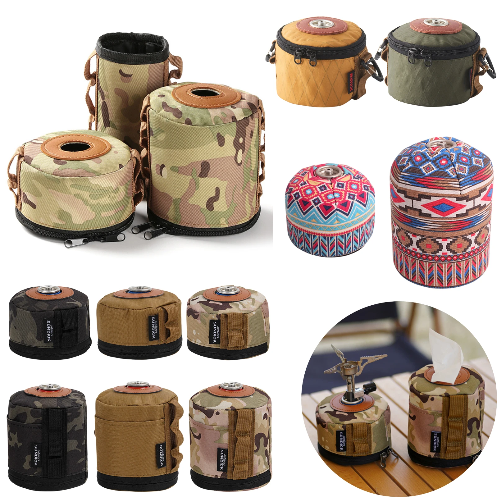 Camping Gas Can Protective Cover Gas Tank Case Air Bottle Wrap Sleeve ...
