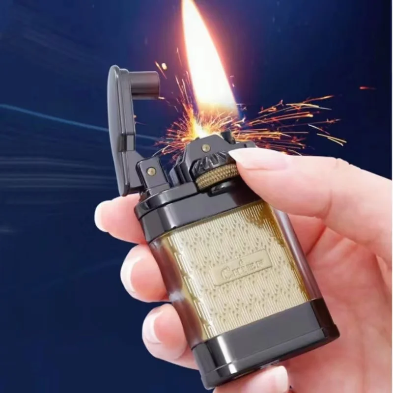 New-Transparent-Oil-Tank-Kerosene-Lighter-Creative-Gear-Side-slip ...