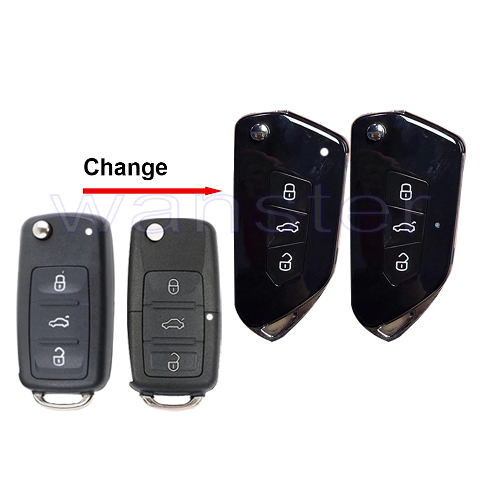 Upgrade Car Key Fob Case Shell Housing for Skoda Seat B5 Mk6 Caddy ...