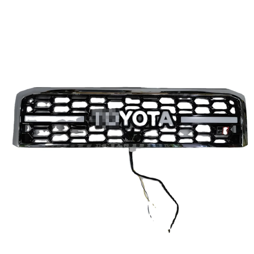 FLC79-GR-Off-road-Car-Chrome-grille-mesh-auto-radiator-grill-with-lamp ...