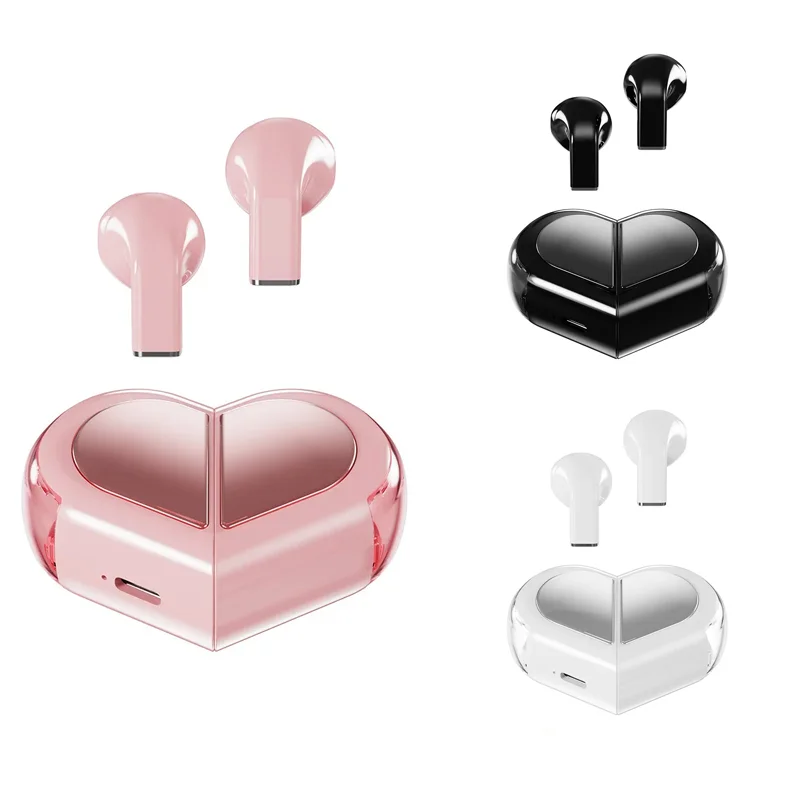 Creative-Rotatable-Pink-Bluetooth-Earphones-Cute-Love-TWS-5-3-Wireless ...