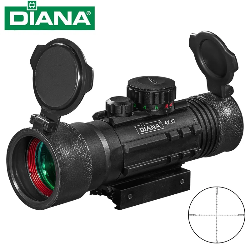 DIANA-4X33-for-11-20mm-Orbital-hunting-Rifle-Scope-Red-and-Green-Dot ...