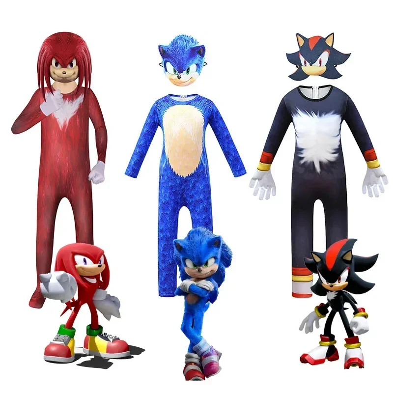 Disfraz-de-Sonic-para-ni-os-traje-de-nudillos-Miles-Prower-Shadow-The ...