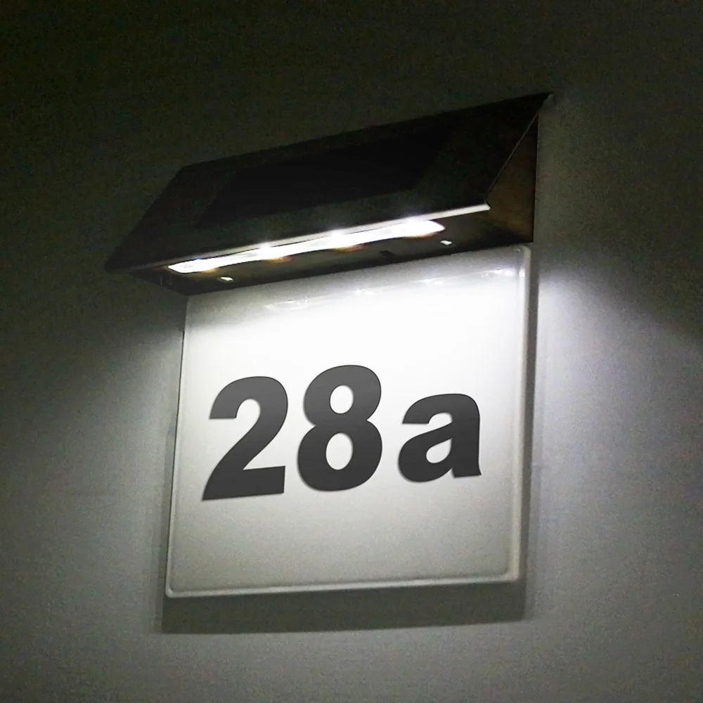 Solar-Door-Number-Light-LED-Doorplate-Lamp-Stainless-Outdoor-Apartment ...