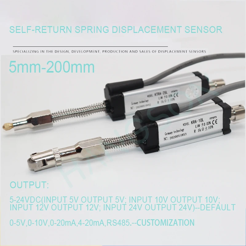 Self-rebound-KTR-MINI-Linear-Potentiometer-Ruler-10-200mm-Automatic-Reset-Electronic-Sensor ...