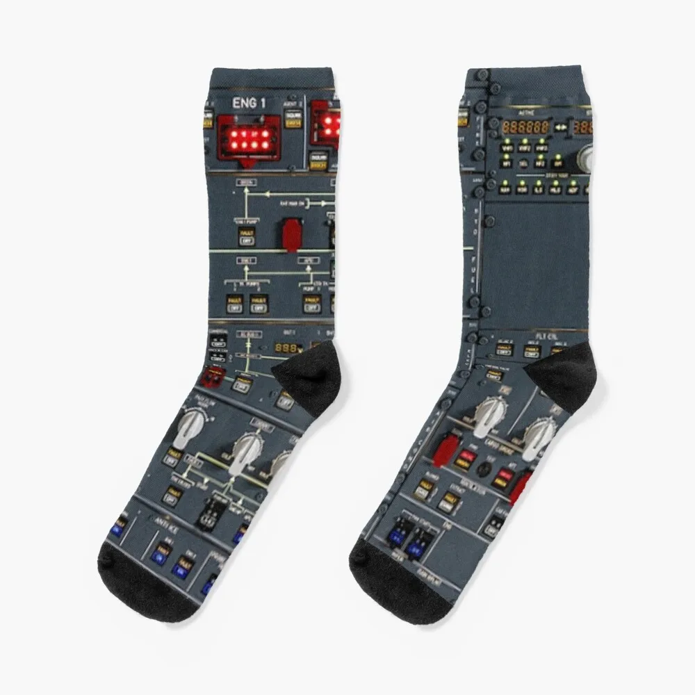 Airbus A320 Overhead Panel Socks Men's Soccer Sock - Men's Socks ...