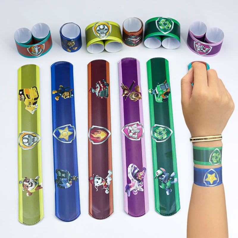 PAW Patrol Slap Bracelet Kids Dog Birthday Decoration PVC Anime ...