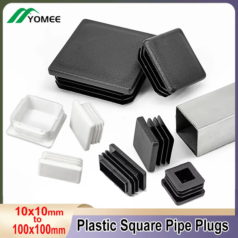 Square-Rectangle-Plastic-Square-Pipe-Plugs-Blanking-End-Caps-Tube-Pipe-Inserts-Bung-Chair-Feet ...