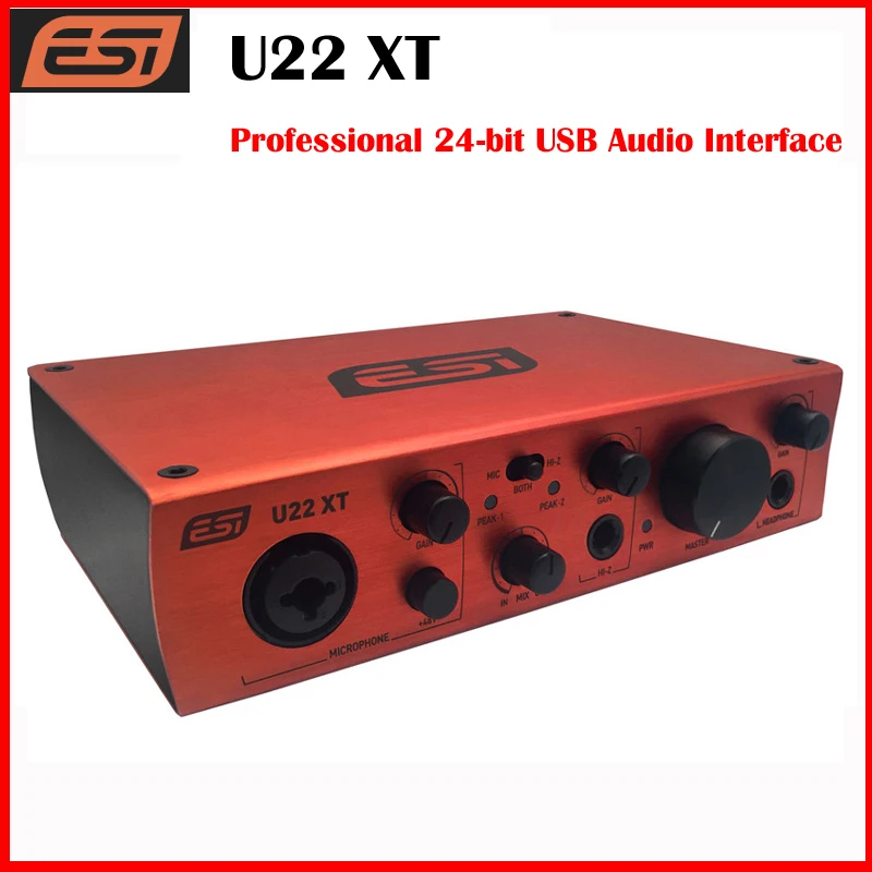 ESI-U22XT-Professional-Studio-Recording-Audio-Interface-USB-Sound-Card ...